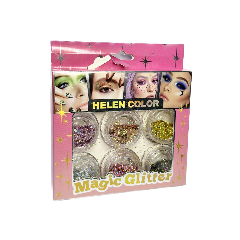 Kit Glitter 6 Unidades Magic Glitter Helen Color – ShuV2
